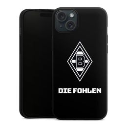 DeinDesign iPhone 15 Plus Handy Premium Silikon H&uuml;lle Handyh&uuml;lle schwarz Case Die Fohlen Gladbach Borussia M&ouml;nchengladbach Silikon Premium Case