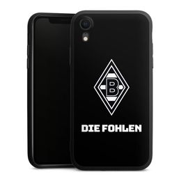DeinDesign iPhone Xr Handy Premium Silikon H&uuml;lle Handyh&uuml;lle schwarz Case Die Fohlen Gladbach Borussia M&ouml;nchengladbach Silikon Premium Case