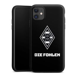 DeinDesign iPhone 11 Handy Premium Silikon H&uuml;lle Handyh&uuml;lle schwarz Case Die Fohlen Gladbach Borussia M&ouml;nchengladbach Silikon Premium Case