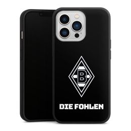 DeinDesign iPhone 13 Pro Handy Premium Silikon H&uuml;lle Handyh&uuml;lle schwarz Case Die Fohlen Gladbach Borussia M&ouml;nchengladbach Silikon Premium Case