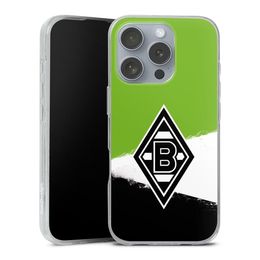 DeinDesign iPhone 16 Pro Handy Silikon H&uuml;lle Case transparent Handyh&uuml;lle Borussia M&ouml;nchengladbach Bmg Official Licensed Product Silikon Case