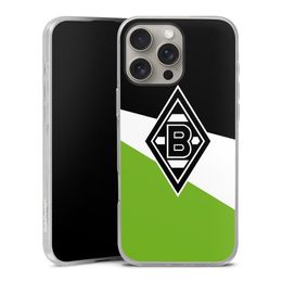 DeinDesign iPhone 16 Pro Max Handy Silikon H&uuml;lle Case transparent Handyh&uuml;lle Borussia M&ouml;nchengladbach Official Licensed Product Gladbach Silikon Case