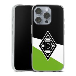 DeinDesign iPhone 16 Pro Handy Silikon H&uuml;lle Case transparent Handyh&uuml;lle Borussia M&ouml;nchengladbach Official Licensed Product Gladbach Silikon Case