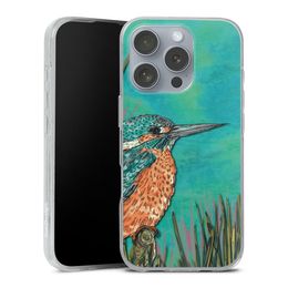 DeinDesign iPhone 16 Pro Handy Silikon H&uuml;lle Case transparent Handyh&uuml;lle Painting Bird Animals Silikon Case