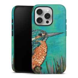 DeinDesign iPhone 16 Pro Handy Panzer Handyh&uuml;lle robuste Outdoor H&uuml;lle Schutzh&uuml;lle gl&auml;nzend Painting Bird Animals Tough Case