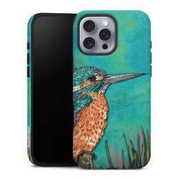 DeinDesign iPhone 16 Pro Max Handy Panzer Handyh&uuml;lle robuste Outdoor H&uuml;lle Schutzh&uuml;lle gl&auml;nzend Painting Bird Animals Tough Case