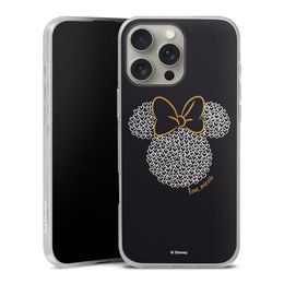 DeinDesign iPhone 16 Pro Max Handy Silikon H&uuml;lle Case transparent Handyh&uuml;lle Minnie Mouse Muster Disney Silikon Case