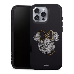 DeinDesign iPhone 16 Pro Max Handy Panzer Handyh&uuml;lle robuste Outdoor H&uuml;lle Schutzh&uuml;lle gl&auml;nzend Minnie Mouse Muster Disney Tough Case