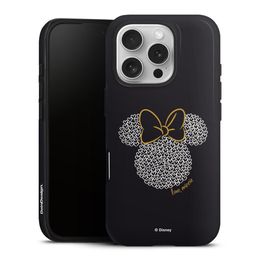 DeinDesign iPhone 16 Pro Handy Panzer Handyh&uuml;lle robuste Outdoor H&uuml;lle Schutzh&uuml;lle gl&auml;nzend Minnie Mouse Muster Disney Tough Case
