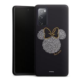 DeinDesign Galaxy S20 FE Handy Premium Silikon H&uuml;lle Handyh&uuml;lle schwarz Case Minnie Mouse Muster Disney Silikon Premium Case
