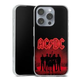 DeinDesign iPhone 16 Pro Handy Silikon H&uuml;lle Case transparent Handyh&uuml;lle Band Acdc Official Licensed Product Silikon Case