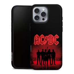 DeinDesign iPhone 16 Pro Max Handy Panzer Handyh&uuml;lle robuste Outdoor H&uuml;lle Schutzh&uuml;lle gl&auml;nzend Band Acdc Official Licensed Product Tough Case