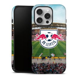 DeinDesign iPhone 16 Pro Handy Panzer Handyh&uuml;lle robuste Outdoor H&uuml;lle Schutzh&uuml;lle matt Stadium Rb Leipzig Official Licensed Product Tough Case