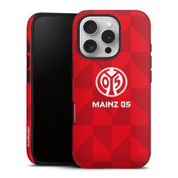 DeinDesign iPhone 16 Pro Handy Panzer Handyh&uuml;lle robuste Outdoor H&uuml;lle Schutzh&uuml;lle matt Mainz 05 Official Licensed Product Merchandise Tough Case