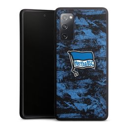 DeinDesign Galaxy S20 FE 5G Handy Premium Silikon H&uuml;lle Handyh&uuml;lle schwarz Case Hertha Bsc Flag Logo Silikon Premium Case