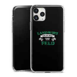 DeinDesign iPhone 11 Pro Max Handy Silikon H&uuml;lle Case transparent Handyh&uuml;lle Tractor Farmer Wisdom Silikon Case
