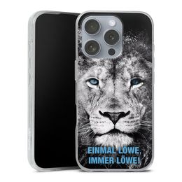 DeinDesign iPhone 16 Pro Handy Silikon H&uuml;lle Case transparent Handyh&uuml;lle Official Licensed Product Tsv 1860 M&uuml;nchen Lion Silikon Case