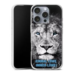 DeinDesign iPhone 16 Pro Handy Silikon H&uuml;lle Case wei&szlig; Handyh&uuml;lle Official Licensed Product Tsv 1860 M&uuml;nchen Lion Silikon Case