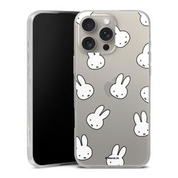 DeinDesign iPhone 16 Pro Max Handy Silikon H&uuml;lle Case transparent Handyh&uuml;lle Muster Miffy Transparent Silikon Case