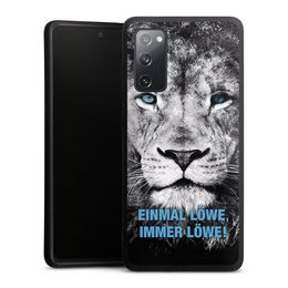 DeinDesign Galaxy S20 FE Handy Premium Silikon H&uuml;lle Handyh&uuml;lle schwarz Case Tsv 1860 M&uuml;nchen Official Licensed Product Lion Silikon Premium Case