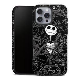 DeinDesign iPhone 16 Pro Max Handy Panzer Handyh&uuml;lle robuste Outdoor H&uuml;lle Schutzh&uuml;lle gl&auml;nzend Disney Nightmare Before Christmas Halloween Tough Case