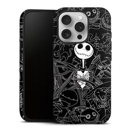 DeinDesign iPhone 16 Pro Handy Panzer Handyh&uuml;lle robuste Outdoor H&uuml;lle Schutzh&uuml;lle gl&auml;nzend Disney Nightmare Before Christmas Halloween Tough Case