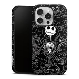 DeinDesign iPhone 16 Pro Handy Panzer Handyh&uuml;lle robuste Outdoor H&uuml;lle Schutzh&uuml;lle matt Disney Nightmare Before Christmas Halloween Tough Case