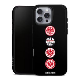DeinDesign iPhone 16 Pro Max Handy Panzer Handyh&uuml;lle robuste Outdoor H&uuml;lle Schutzh&uuml;lle gl&auml;nzend Eintracht Frankfurt Soccer Sge Tough Case