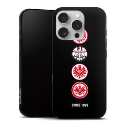 DeinDesign iPhone 16 Pro Handy Slim Case extra d&uuml;nn Silikon Handyh&uuml;lle schwarz H&uuml;lle Eintracht Frankfurt Soccer Sge Silikon Slim Case