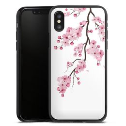 DeinDesign iPhone X Handy Silikon H&uuml;lle Case schwarz Handyh&uuml;lle Aisa Japan Cherry Blossom