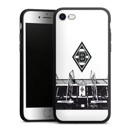 DeinDesign iPhone SE (2020) Handy Premium Silikon H&uuml;lle Handyh&uuml;lle schwarz Case Borussia M&ouml;nchengladbach Die Fohlen Stadium Silikon Premium Case