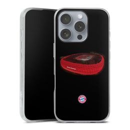 DeinDesign iPhone 16 Pro Handy Silikon H&uuml;lle Case transparent Handyh&uuml;lle Fc Bayern M&uuml;nchen Fcb Official Licensed Product Stadium Silikon Case