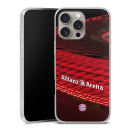 DeinDesign iPhone 16 Pro Max Handy Silikon H&uuml;lle Case transparent Handyh&uuml;lle Fc Bayern M&uuml;nchen Stadium Fcb Silikon Case