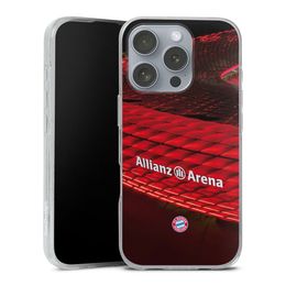 DeinDesign iPhone 16 Pro Handy Silikon H&uuml;lle Case transparent Handyh&uuml;lle Fc Bayern M&uuml;nchen Stadium Fcb Silikon Case