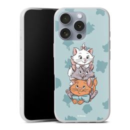 DeinDesign iPhone 16 Pro Handy Silikon H&uuml;lle Case wei&szlig; Handyh&uuml;lle Disney Aristocats Cat Silikon Case