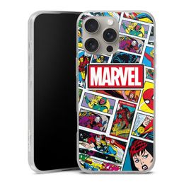 DeinDesign iPhone 16 Pro Max Handy Silikon H&uuml;lle Case transparent Handyh&uuml;lle Muster Comic Marvel Silikon Case