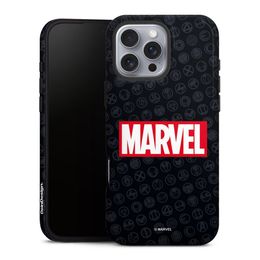 DeinDesign iPhone 16 Pro Max Handy Panzer Handyh&uuml;lle robuste Outdoor H&uuml;lle Schutzh&uuml;lle gl&auml;nzend Logo Marvel Comic Tough Case