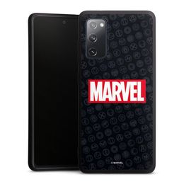 DeinDesign Galaxy S20 FE 5G Handy Premium Silikon H&uuml;lle Handyh&uuml;lle schwarz Case Comic Logo Marvel Silikon Premium Case