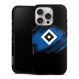 DeinDesign iPhone 16 Pro Handy Panzer Handyh&uuml;lle robuste Outdoor H&uuml;lle Schutzh&uuml;lle matt Official Licensed Product Hsv Hamburger Sv Tough Case