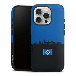 DeinDesign iPhone 16 Pro Handy Panzer Handyh&uuml;lle robuste Outdoor H&uuml;lle Schutzh&uuml;lle matt Hsv Skyline Hamburg Tough Case
