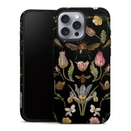 DeinDesign iPhone 16 Pro Max Handy Panzer Handyh&uuml;lle robuste Outdoor H&uuml;lle Schutzh&uuml;lle gl&auml;nzend Flower Wreath Bee Blossom Tough Case