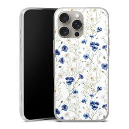 DeinDesign iPhone 16 Pro Max Handy Silikon H&uuml;lle Case transparent Handyh&uuml;lle Flowers Muster Flower Silikon Case