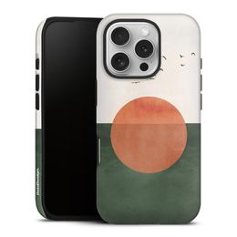 DeinDesign iPhone 16 Pro Handy Panzer Handyh&uuml;lle robuste Outdoor H&uuml;lle Schutzh&uuml;lle gl&auml;nzend Sunshine Bird Sunset Tough Case