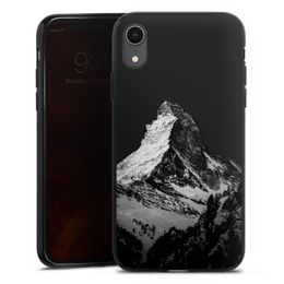 DeinDesign iPhone Xr Handy Silikon H&uuml;lle Case schwarz Handyh&uuml;lle Mountain Snow Mountain Top