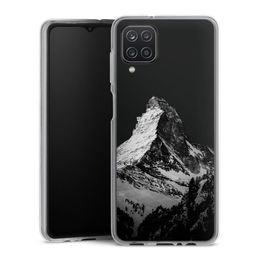 DeinDesign Galaxy A12 Handy Silikon H&uuml;lle Case transparent Handyh&uuml;lle Snow Mountain Mountain Top Silikon Case