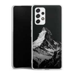 DeinDesign Galaxy A53 5G Handy Silikon H&uuml;lle Case transparent Handyh&uuml;lle Snow Mountain Mountain Top Silikon Case
