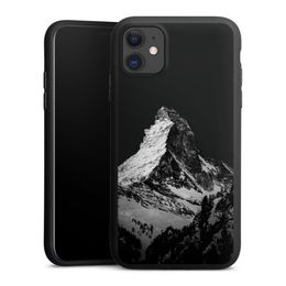 DeinDesign iPhone 11 Handy Premium Silikon H&uuml;lle Handyh&uuml;lle schwarz Case Snow Mountain Top Mountain Silikon Premium Case