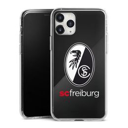DeinDesign iPhone 11 Pro Max Handy Silikon H&uuml;lle Case transparent Handyh&uuml;lle Sc Freiburg Lettering Logo Silikon Case