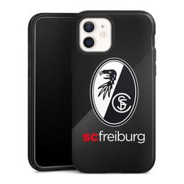 DeinDesign iPhone 12 mini Handy Panzer Handyh&uuml;lle robuste Outdoor H&uuml;lle Schutzh&uuml;lle gl&auml;nzend Sc Freiburg Lettering Logo Tough Case