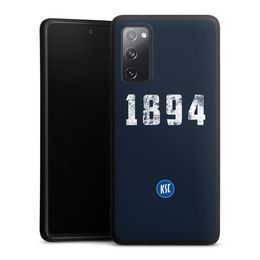 DeinDesign Galaxy S20 FE Handy Premium Silikon H&uuml;lle Handyh&uuml;lle schwarz Case Ksc Karlsruher Sc Bundesliga Silikon Premium Case